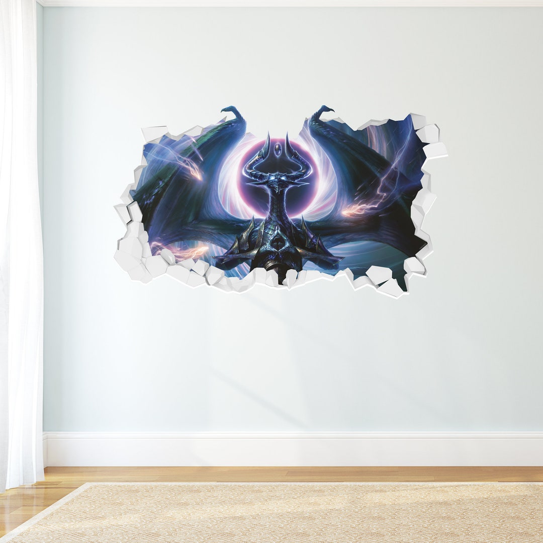 Magic: the Gathering Nicol Bolas Broken Wall Sticker MTG Decal - Etsy