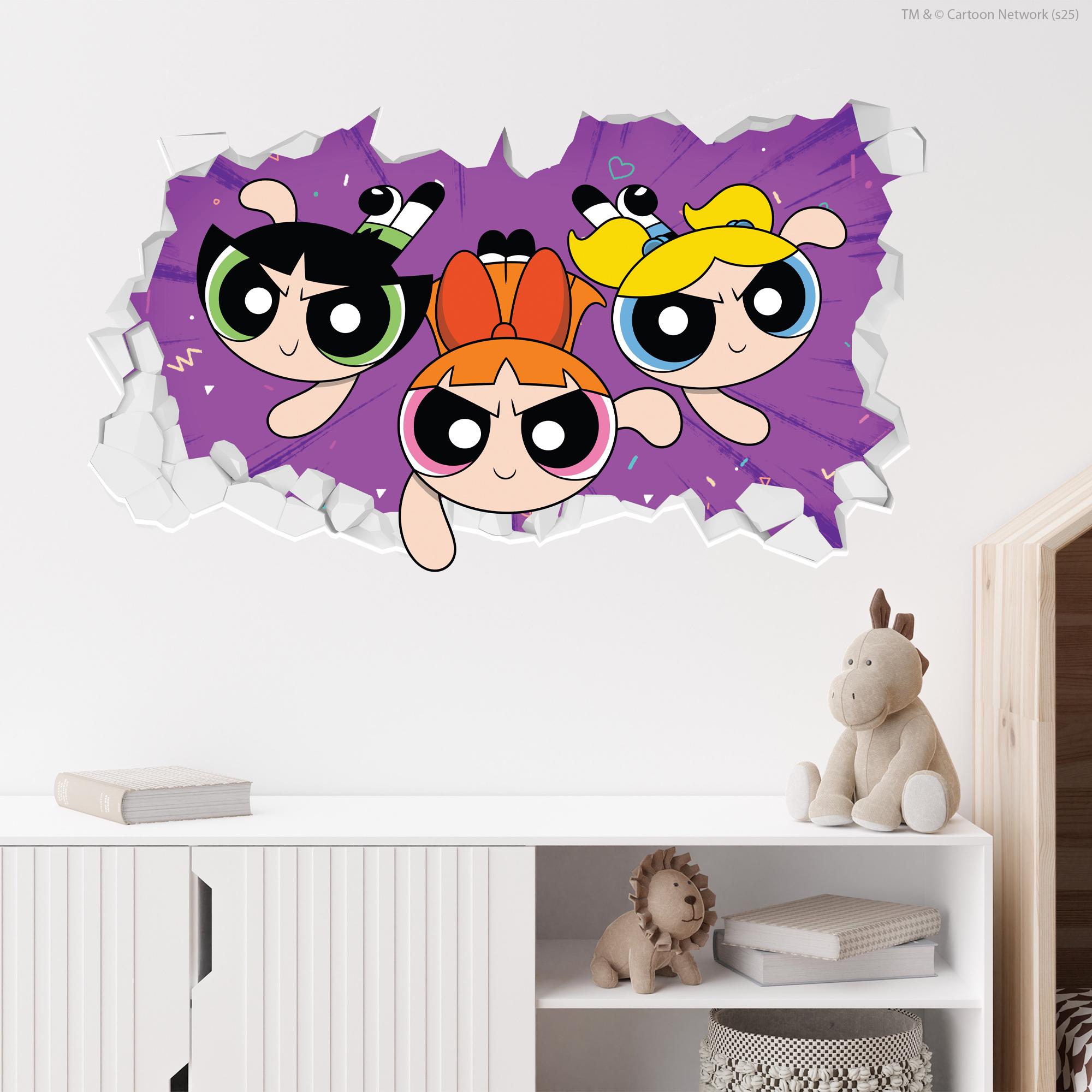Powerpuff Girls™ – Trio Broken Wall Sticker Superhero Decal Art - Etsy