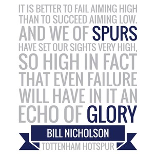 Tottenham Hotspur Football Club - 'echo of Glory' Quote Wall Sticker ...
