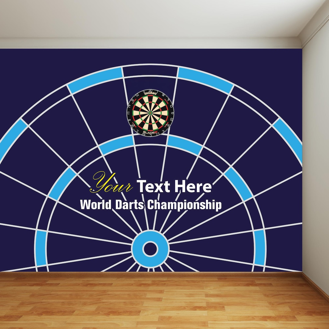 Darts Full Wall Mural - Personalised Name Wall Art - Etsy UK