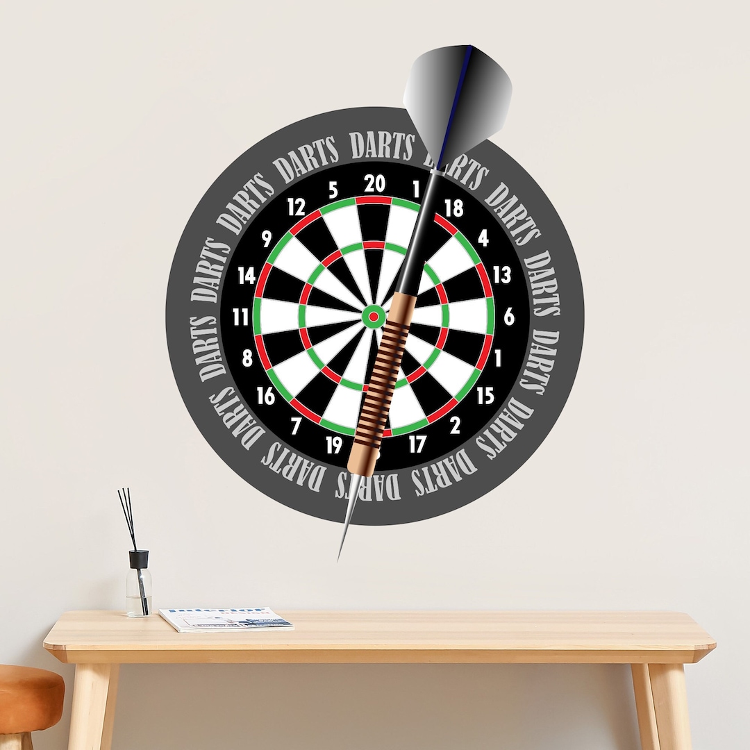 Darts Wall Sticker - DARTS Decal Wall Art - Etsy