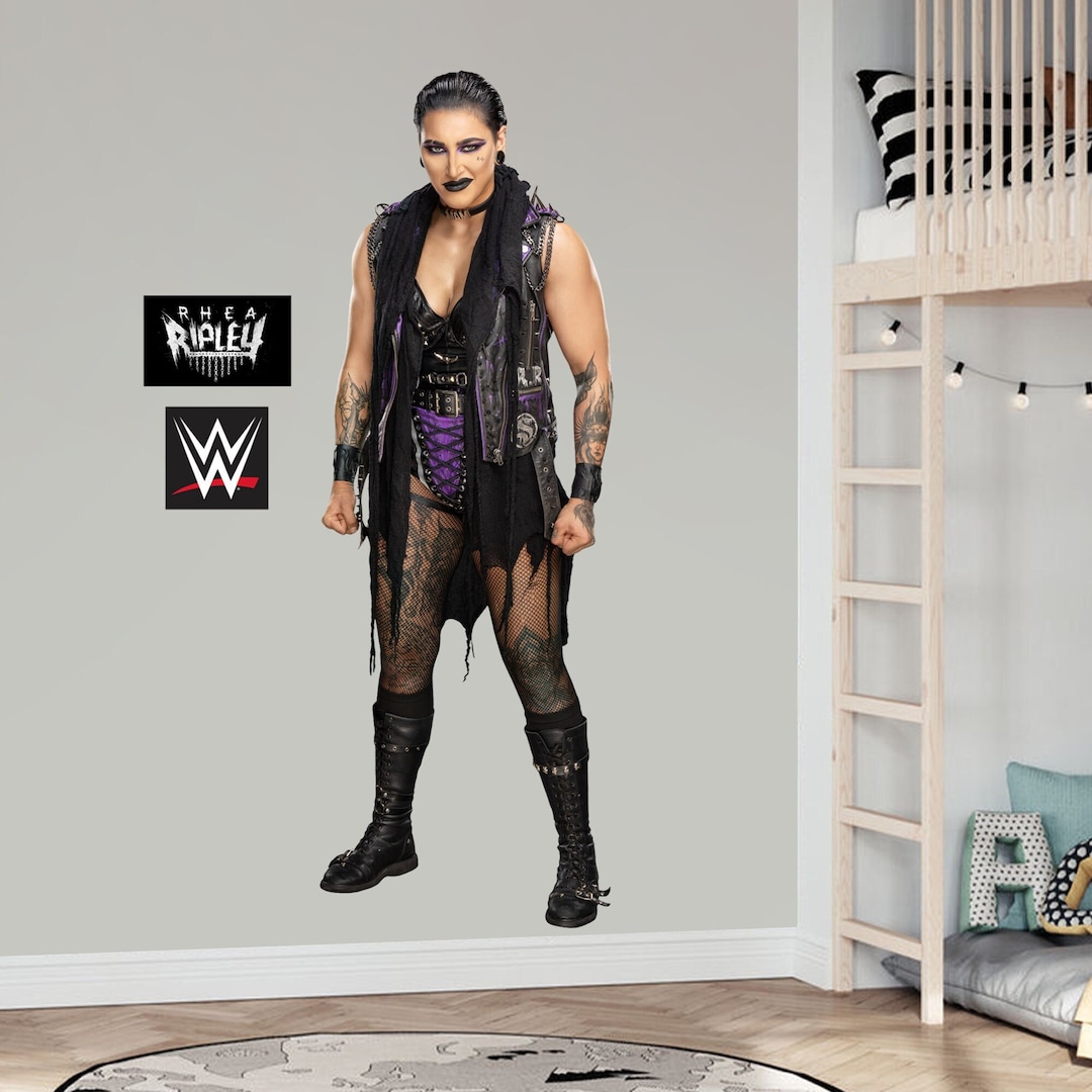 WWE - Rhea Ripley Wrestler Decal + Bonus Wall Sticker Set - Etsy