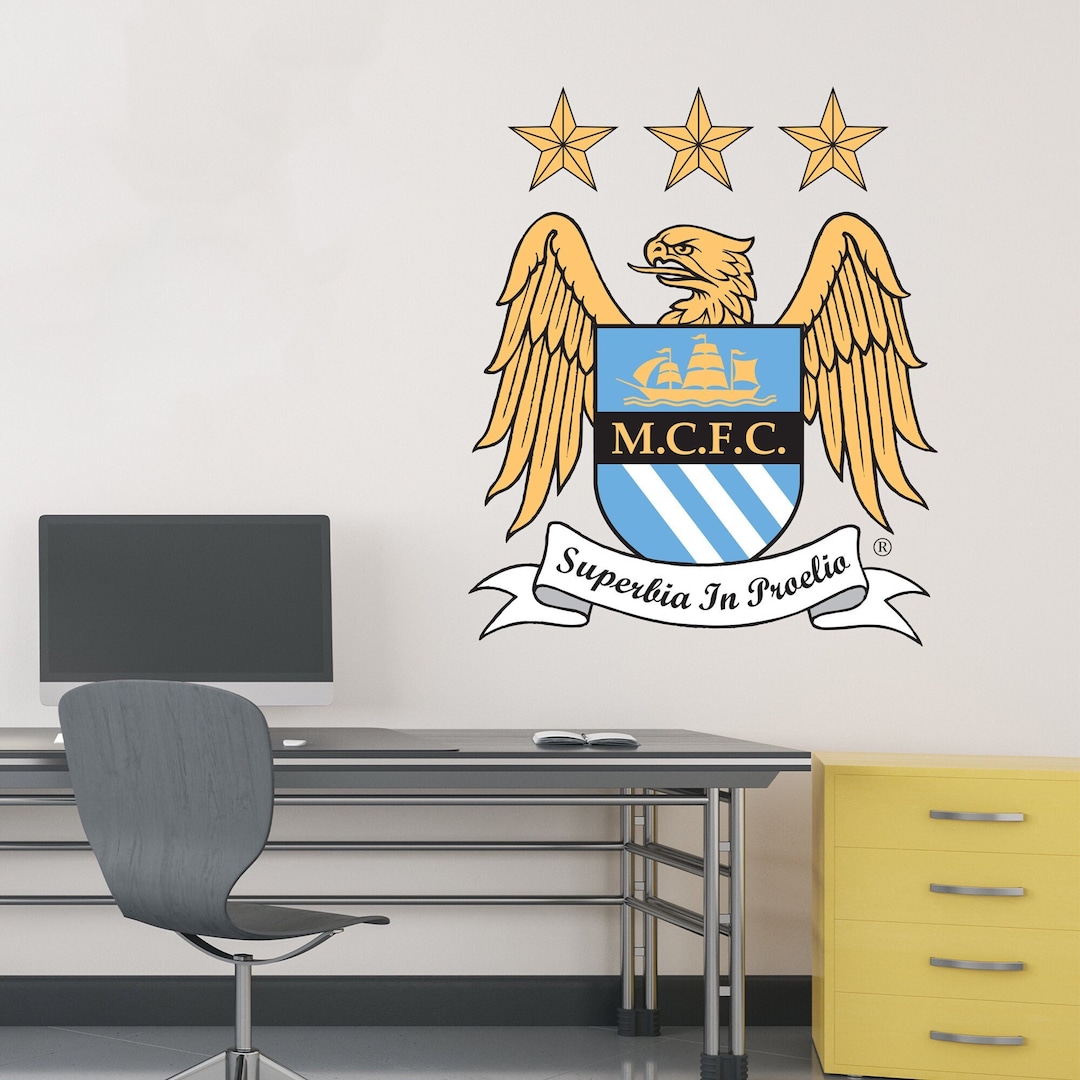 Manchester City Wall Sticker - Eagle Crest Wall Sticker - Etsy