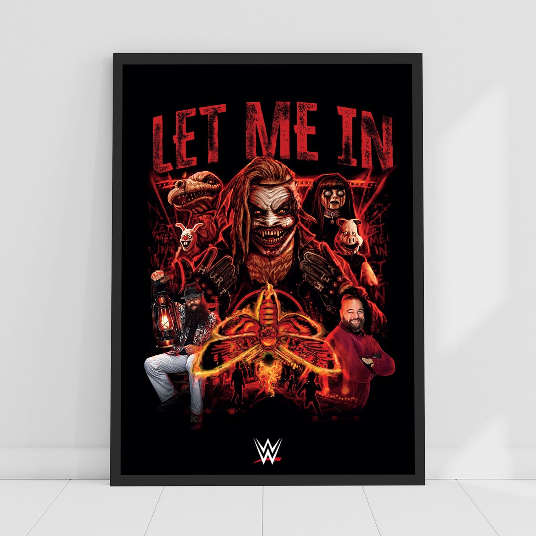 WWE Print - Bray Wyatt Let Me in Red Collage Poster Wrestling Wall Art ...