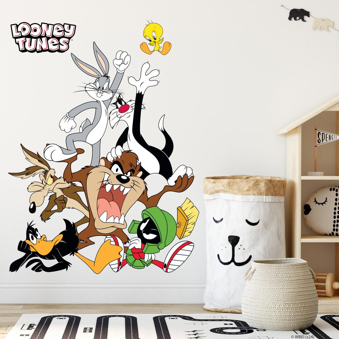 Looney Tunes™ Wall Sticker - Group Pyramid Wall Decal Art - Etsy