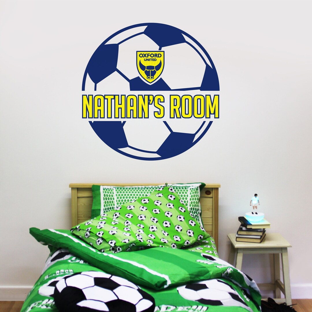 Oxford United Football Club Personalised Name Ball Wall Sticker Art ...