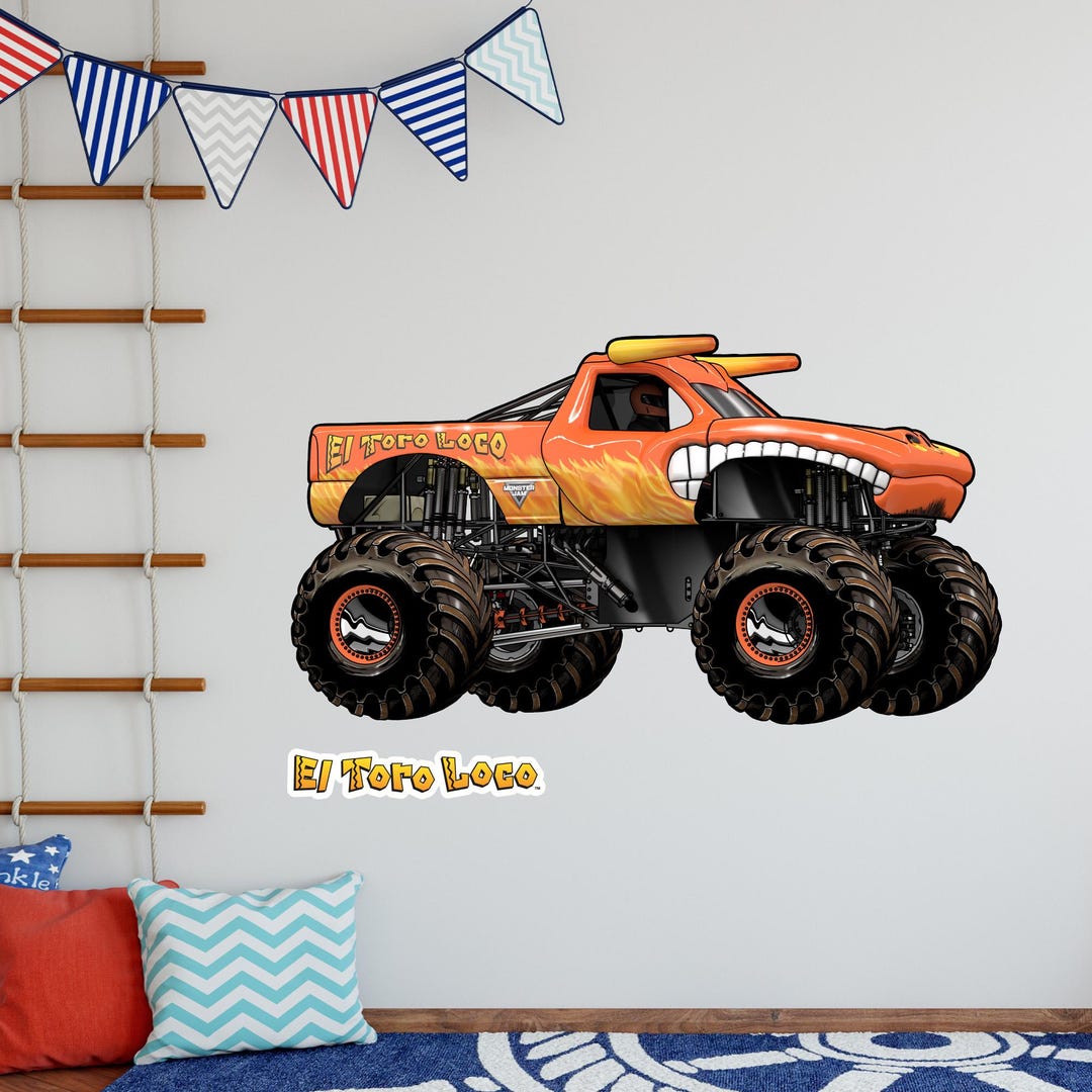 Monster Jam Wall Sticker - El Toro Loco Monster Jam Truck Wall Decal ...