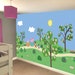 Peppa Pig Wall Mural - Peppa and Family Park Scene Full Wall Kids Art ...
