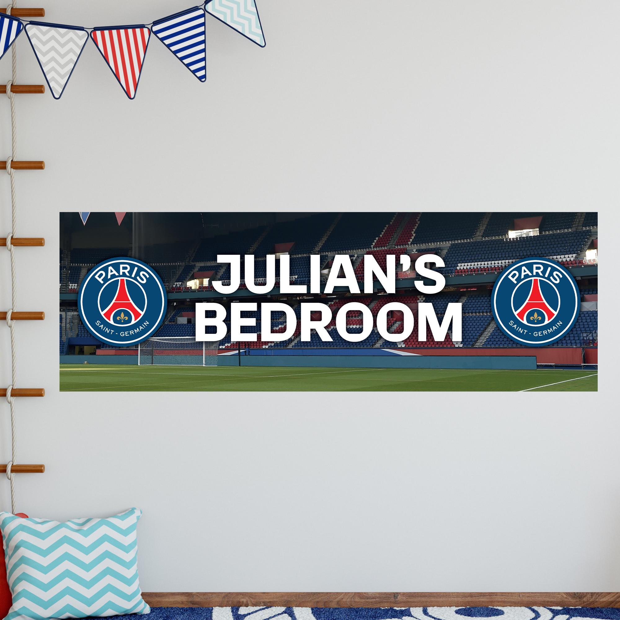 PSG Birthday - Personalised Football Banner Wall Sticker - Etsy
