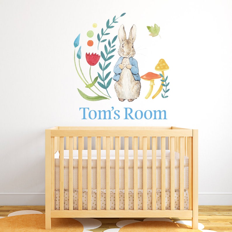 Official Peter Rabbit Personalised Wall Sticker Mural PB003 | Etsy