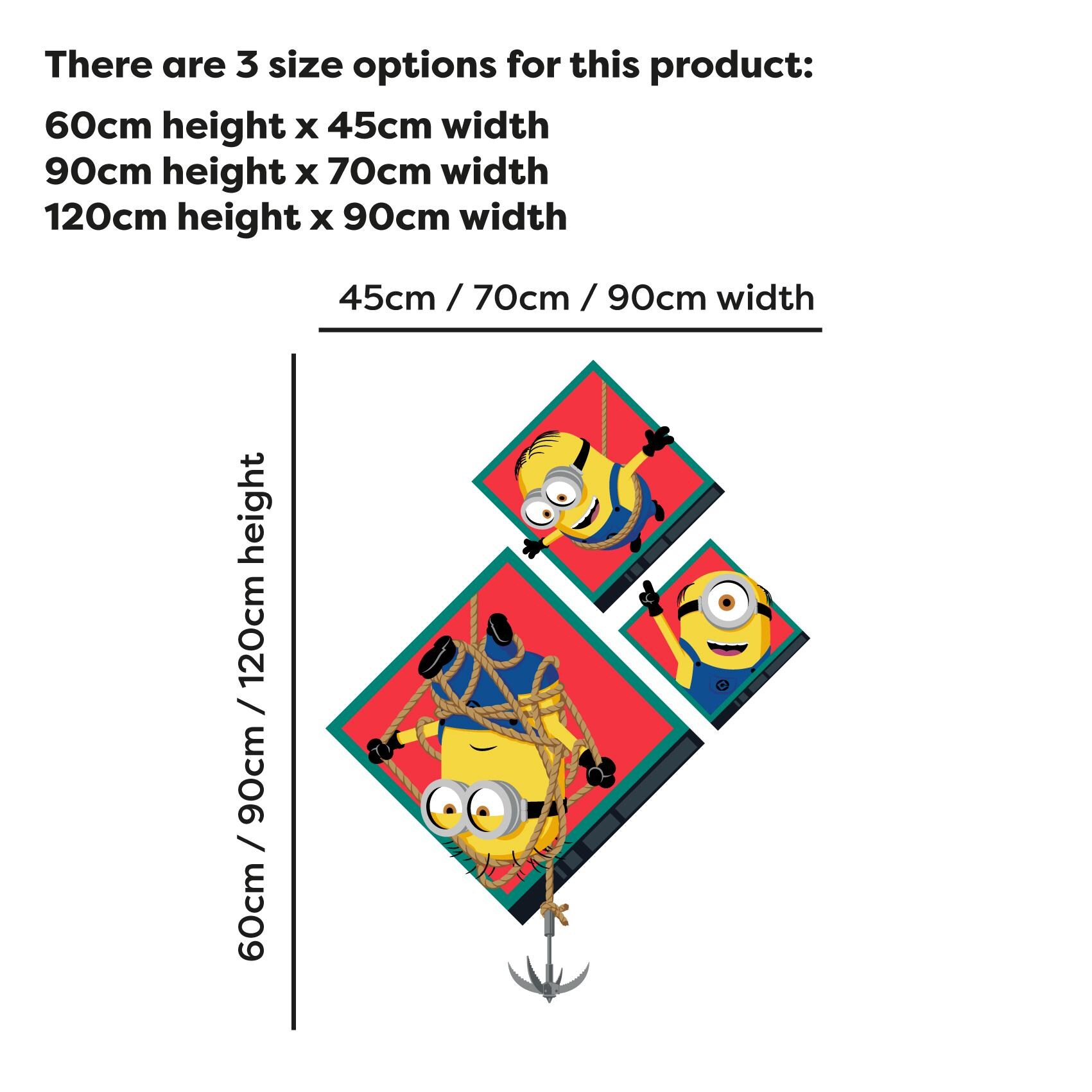 Despicable Me 4 - 3 Minions in Squares Wall Sticker - Etsy