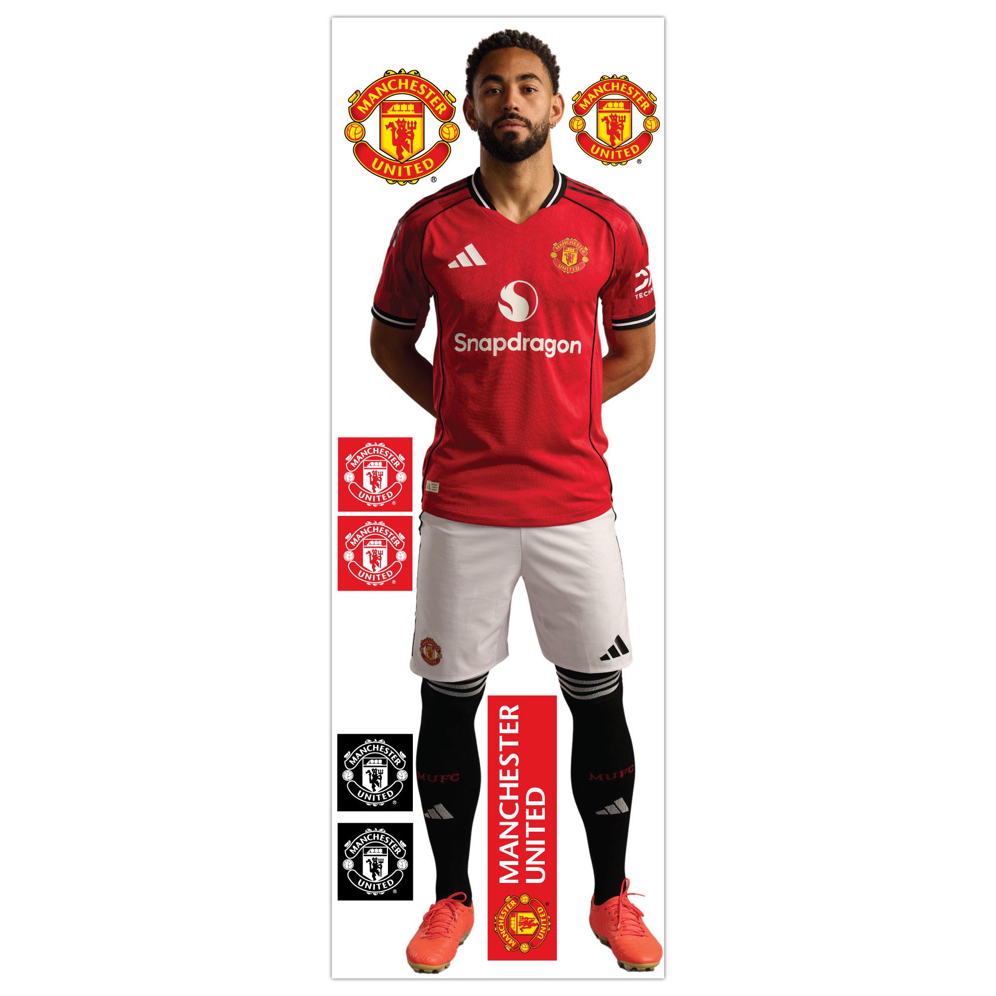 Manchester United FC Wall Sticker - Matheus Cunha 25/26 Player + MUFC ...