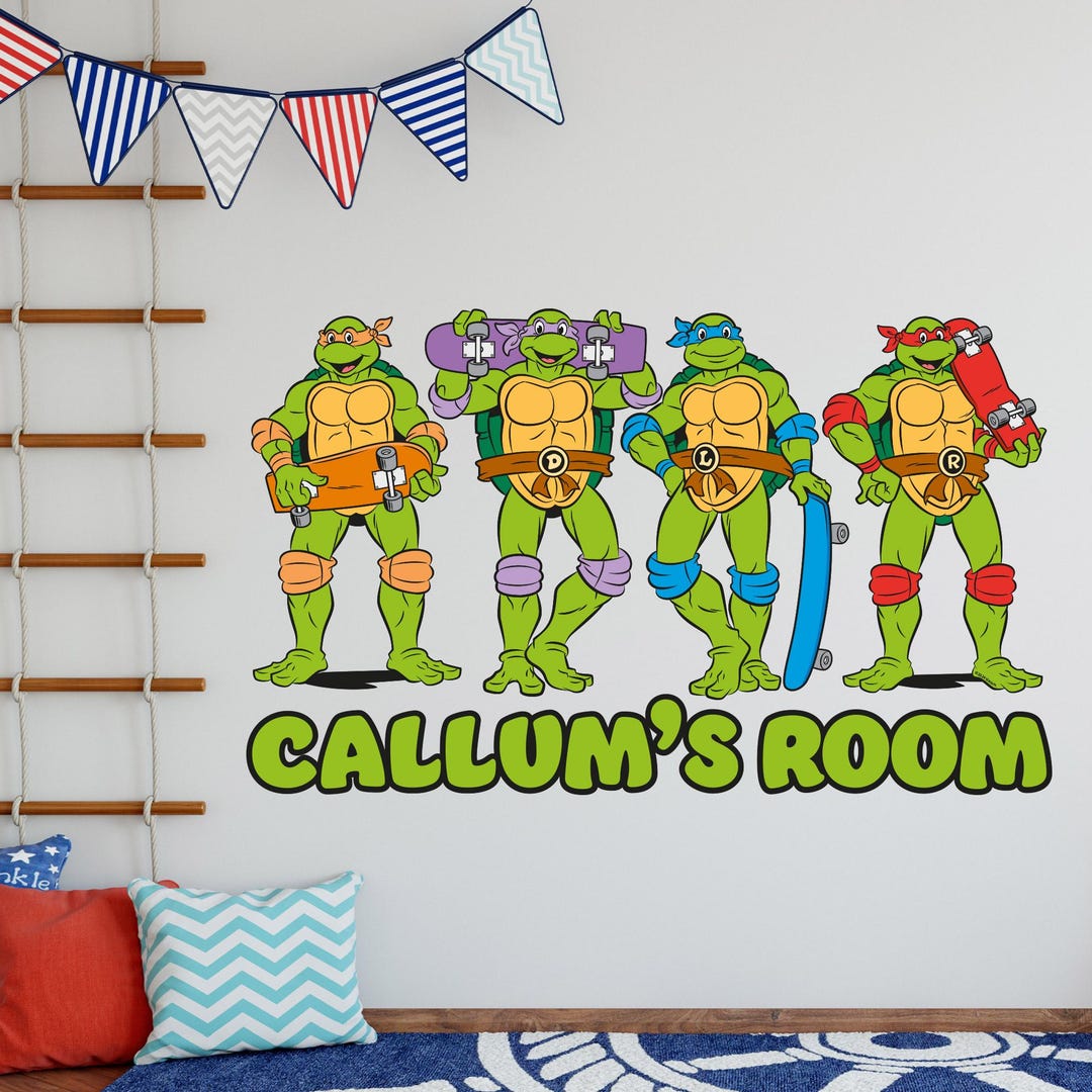 Teenage Mutant Ninja Turtles Wall Sticker - Group Skateboards ...