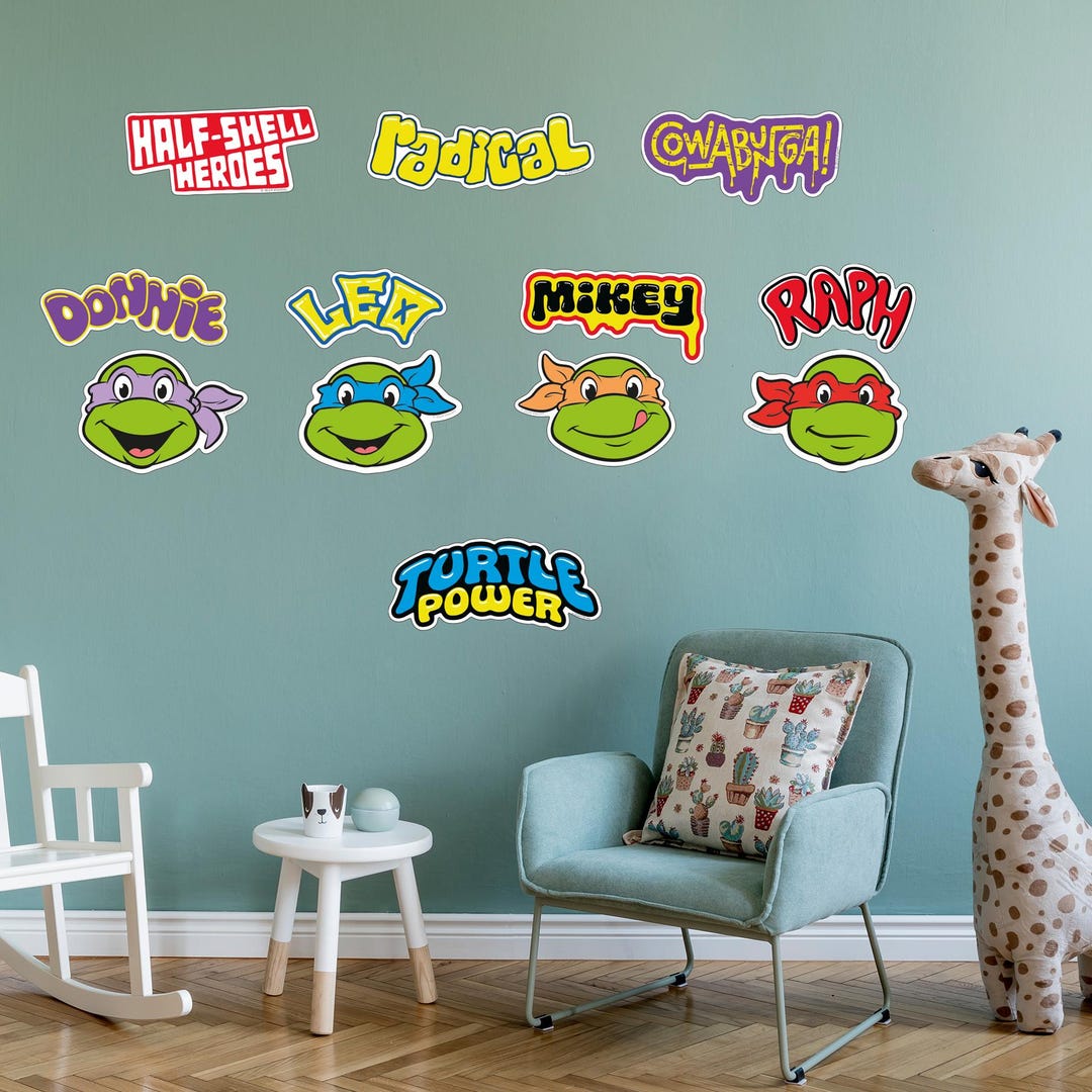 Teenage Mutant Ninja Turtles Wall Sticker - Classic Icons Decal Set ...