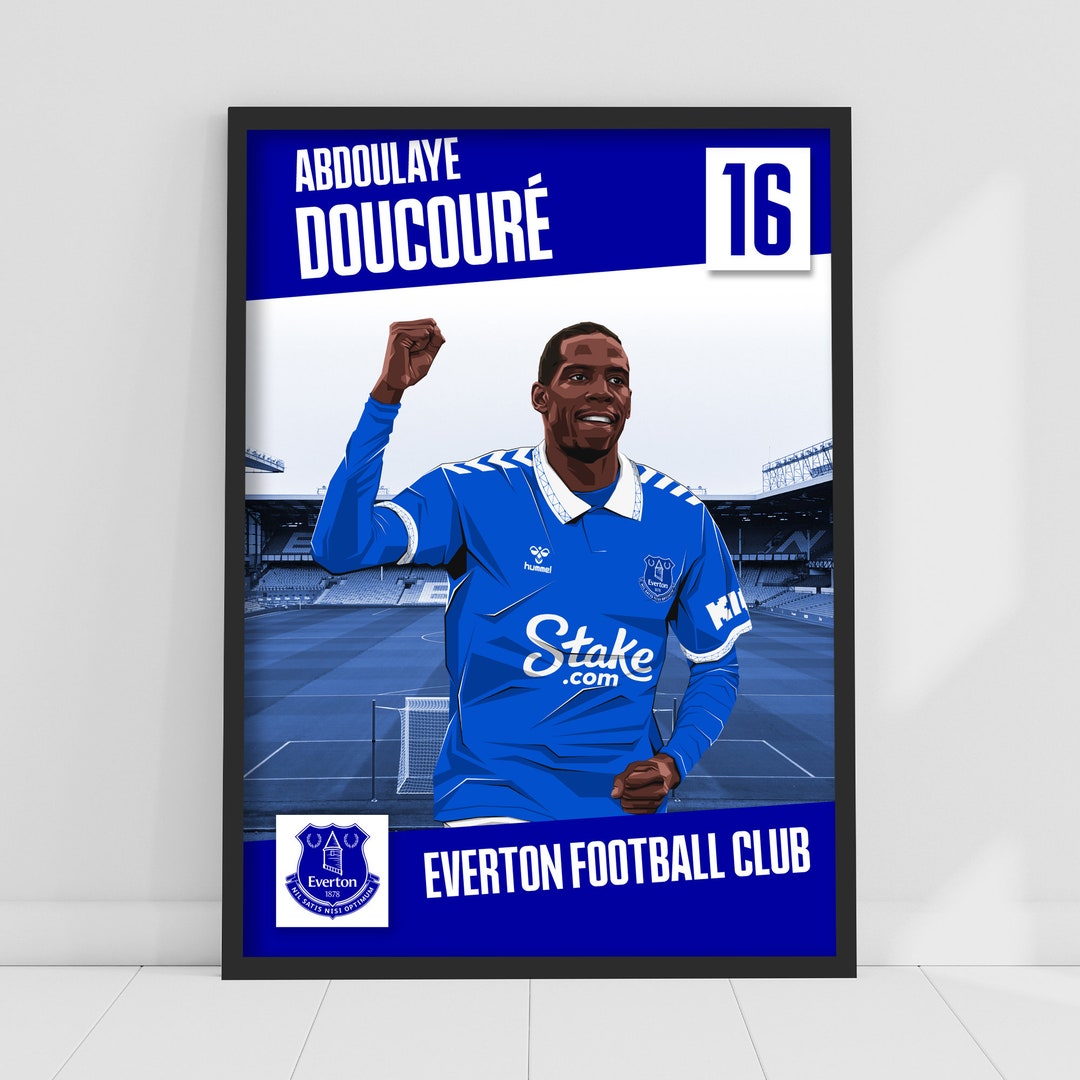 Everton FC Poster - Doucouré Print Design 23/24 Wall Art - Etsy