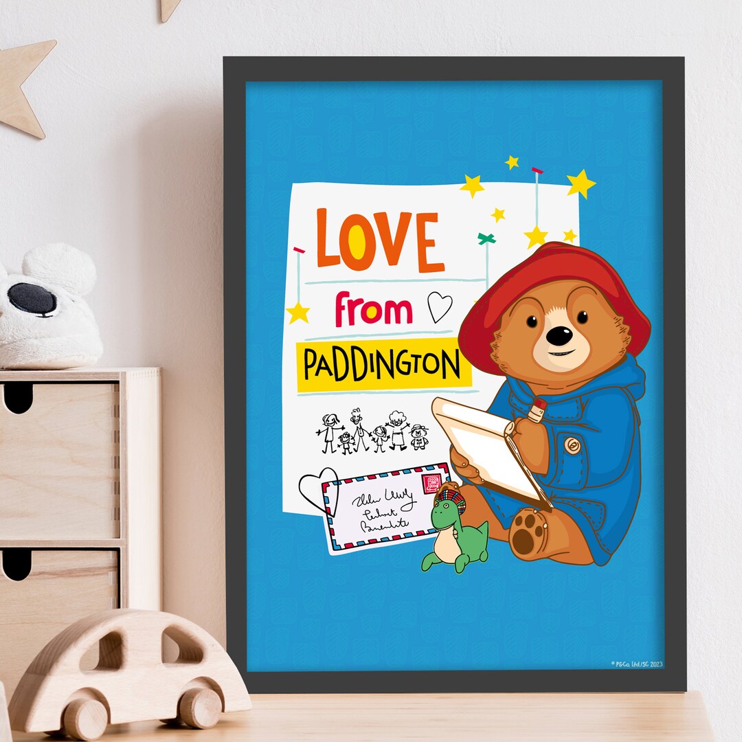Paddington Bear TV Print Love From Paddington Letter Wall Art Print ...