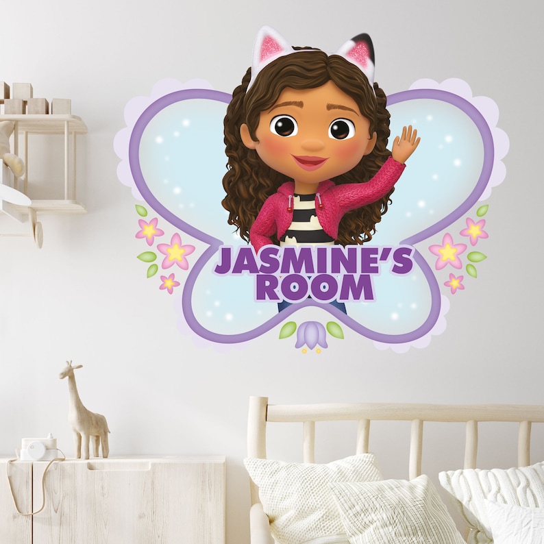 Gabby's Dollhouse Wall Sticker Gabby Personalised Name - Etsy