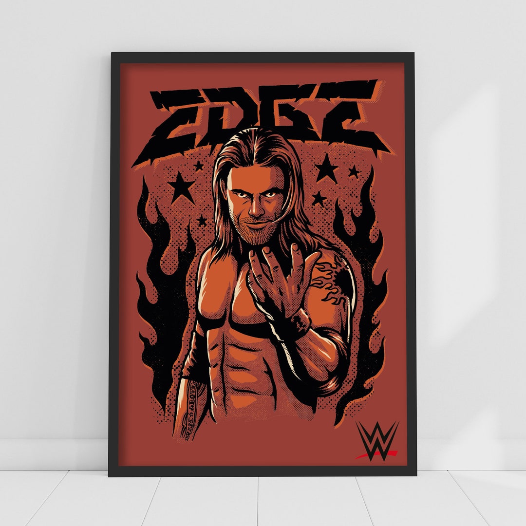 WWE Print - Edge Graphic Poster Wrestling Wall Art - Etsy