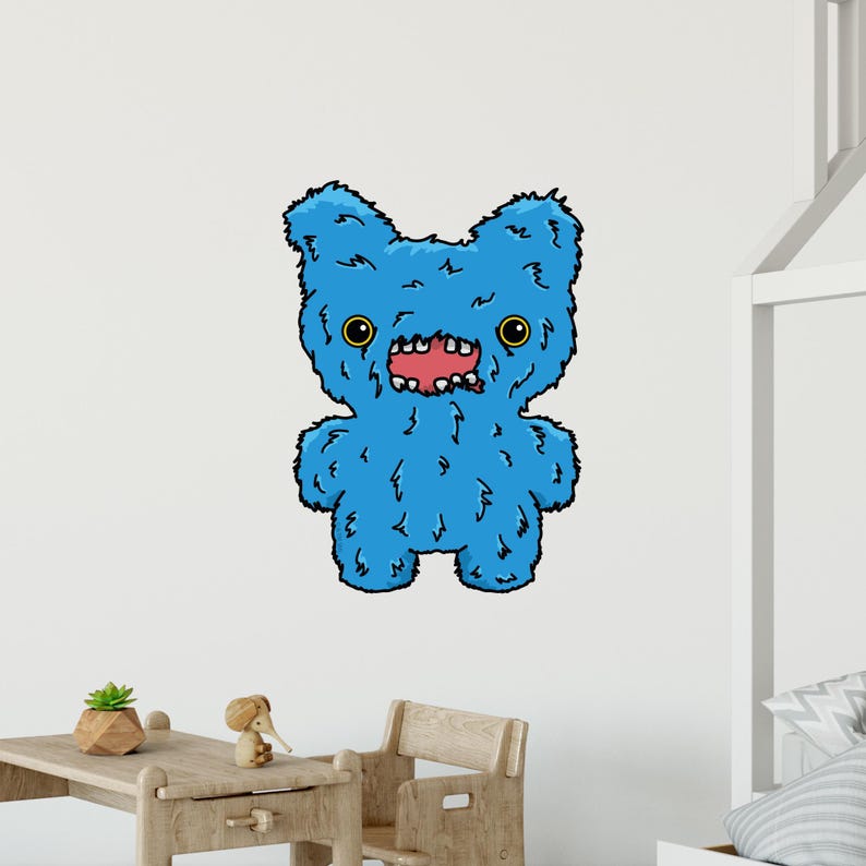 Fuggler Wall Sticker - Blue Screech Decal Wall Art - Etsy