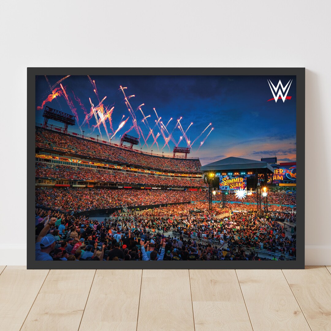 WWE Print - Summerslam Fireworks Poster Wrestling Wall Art - Etsy