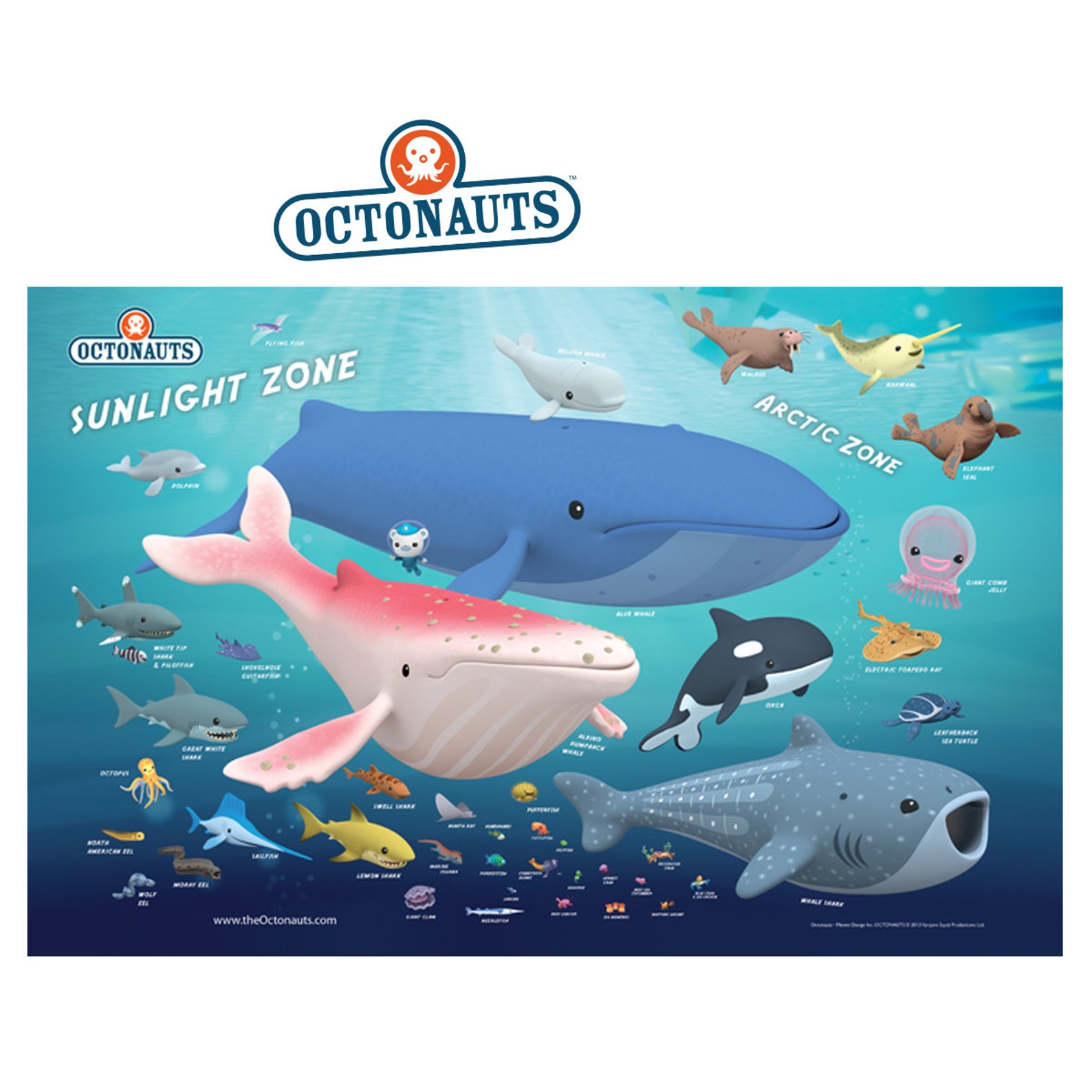 Official Octonauts Sunlight Zone Wall Sticker Mural - Vinyl Decal ...