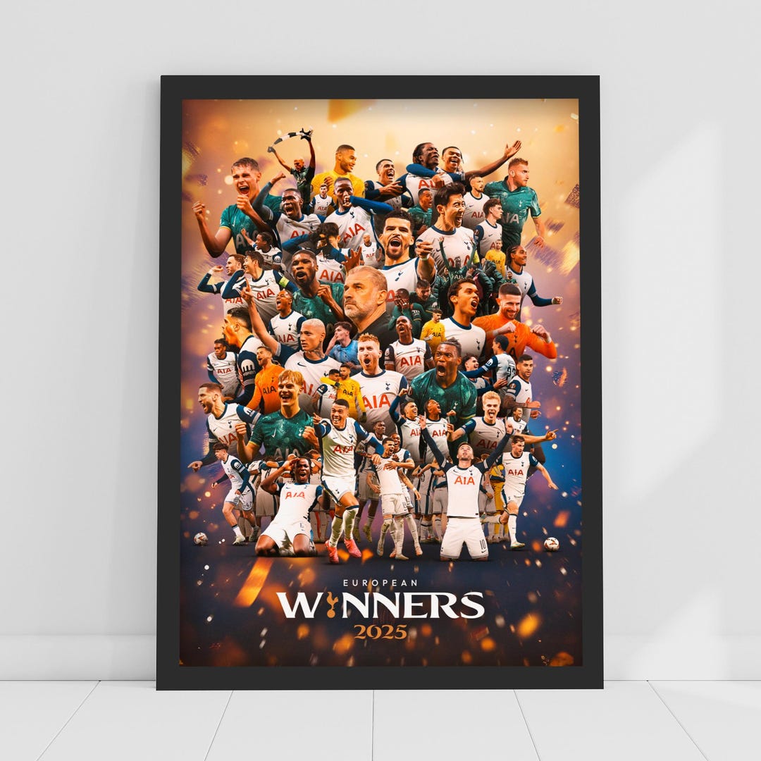 Tottenham Hotspur Football Club Print - European Winners 2025 Collage ...