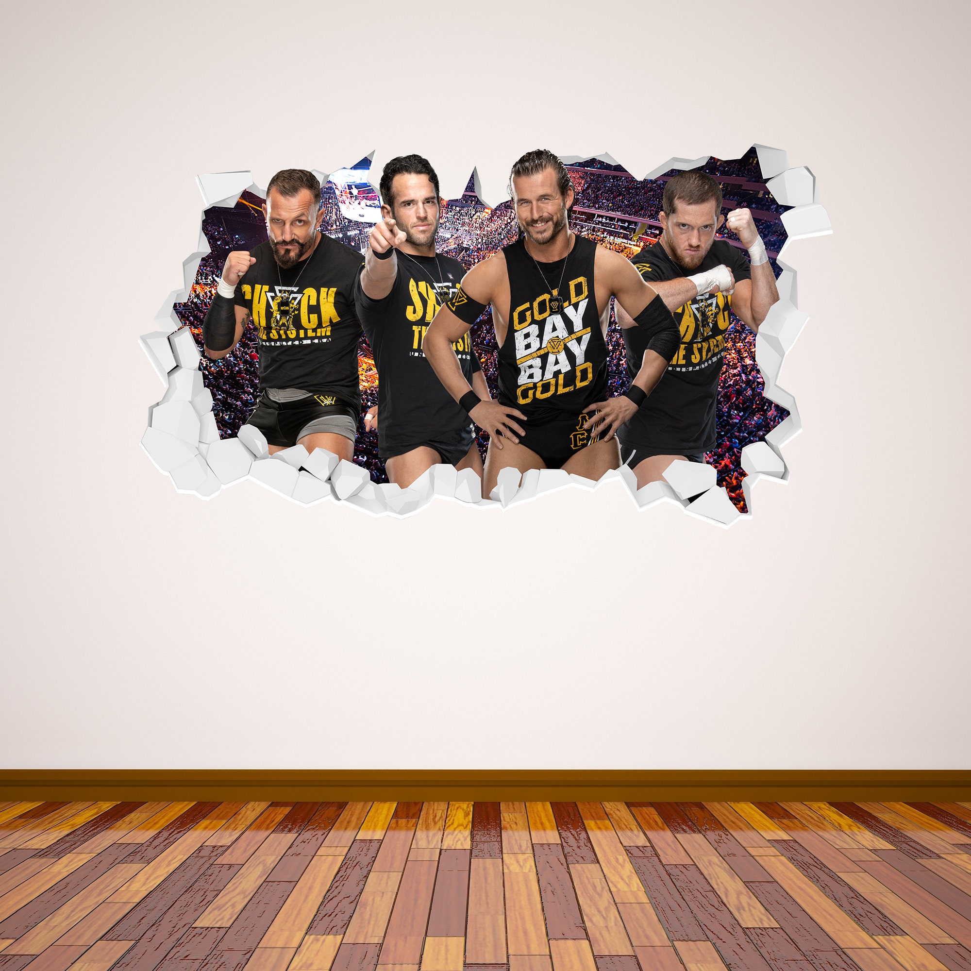 WWE Wall Sticker Undisputed Era Broken Wall - Etsy