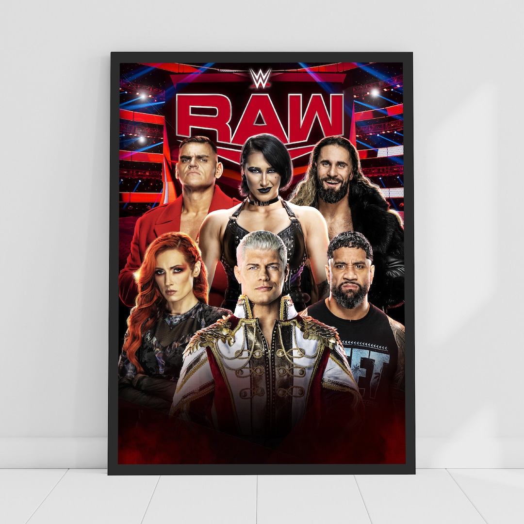 WWE Print - RAW Weekly Programming Poster Wall Art - Etsy
