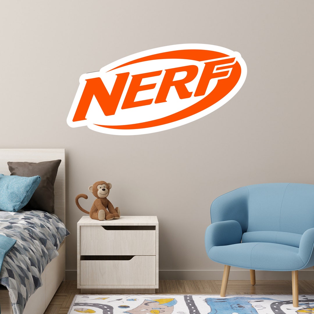 Nerf Wall Sticker - Orange Logo Decal Wall Art - Etsy