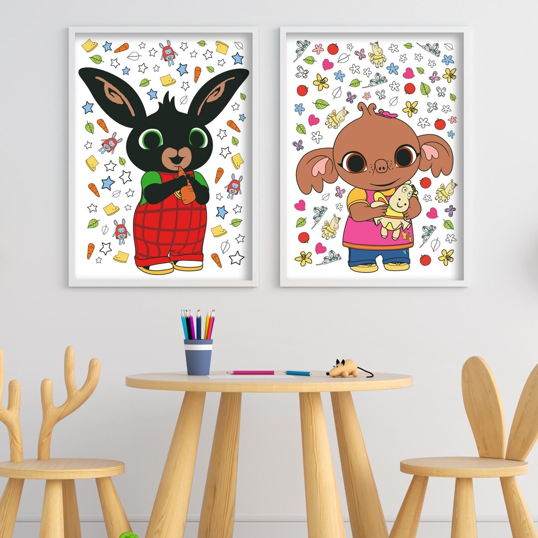 Bing Print - Bing and Sula Icons Set of 2 Posters Wall Art - Etsy