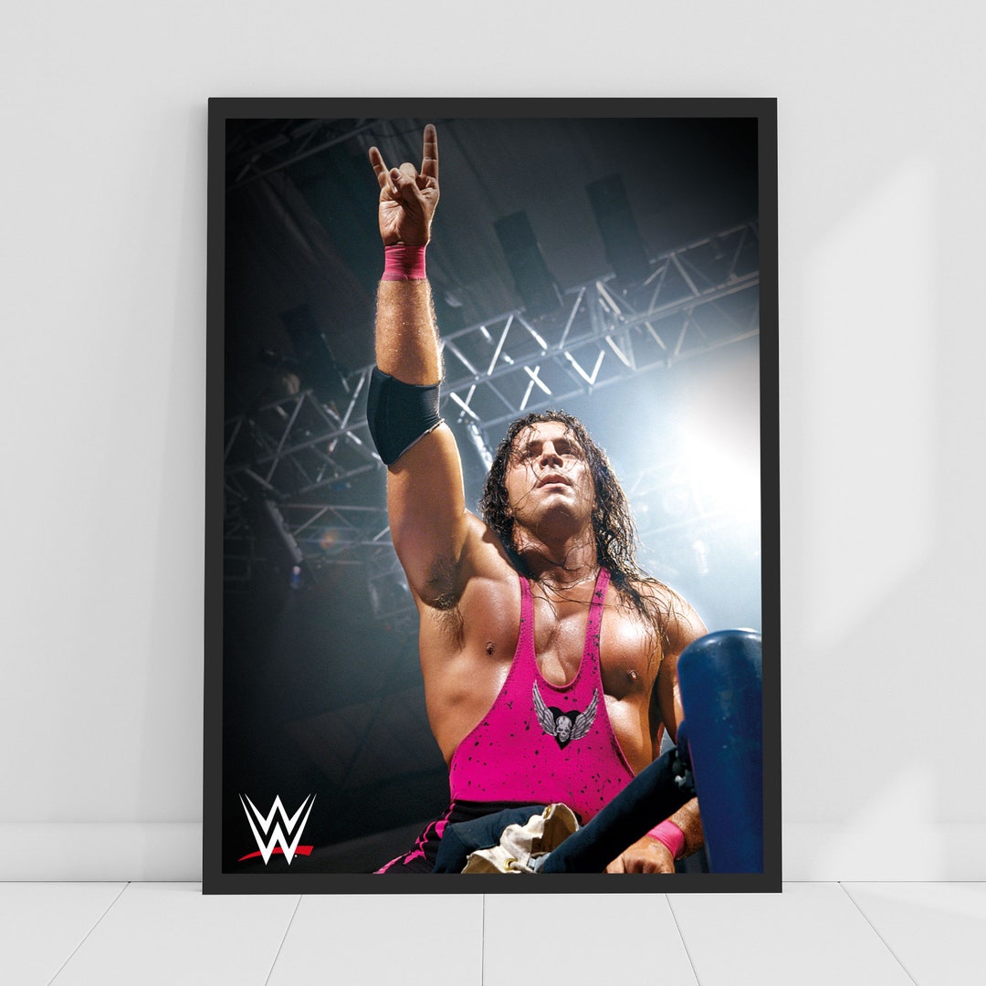 WWE Print - Bret Hart in Ring Poster Wrestling Wall Art - Etsy
