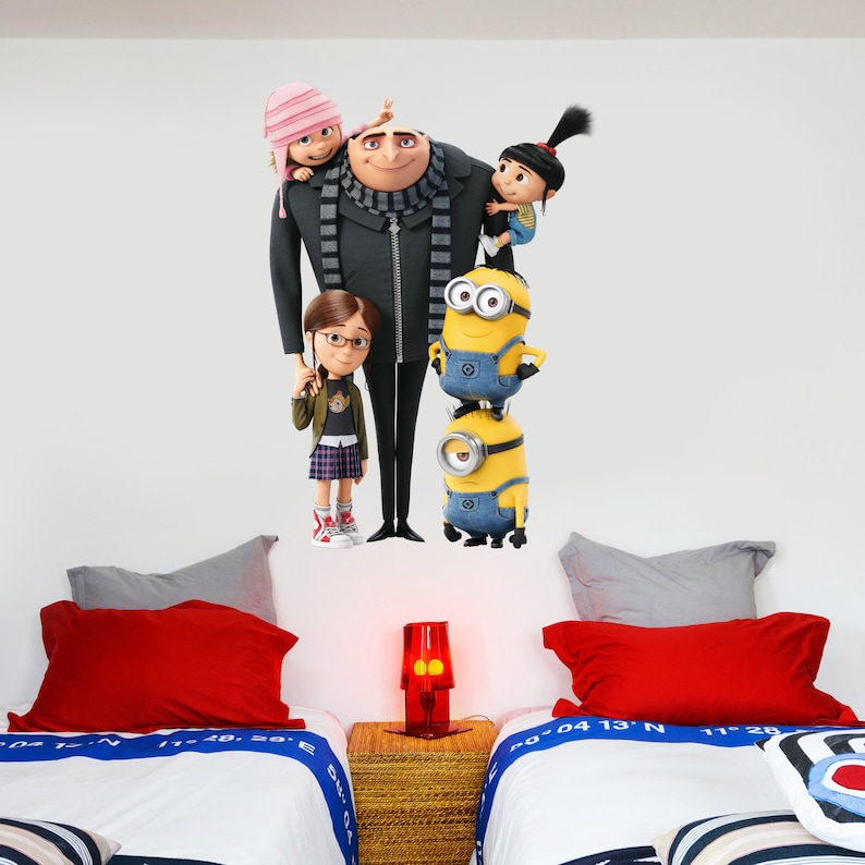 Despicable Me - Gru & Family Wall Sticker - Etsy