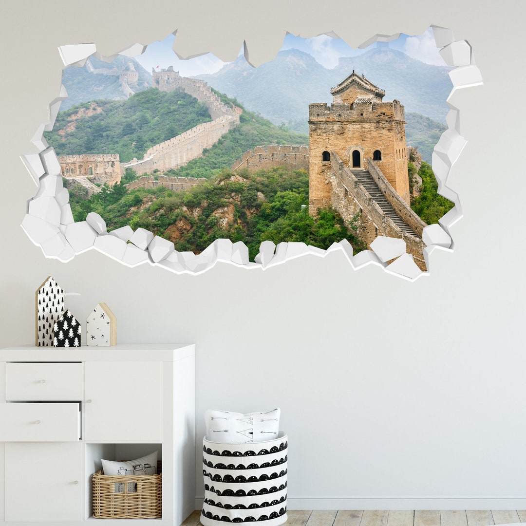 China Wall Sticker - Great Wall of China Broken Wall Decal Home Decor ...
