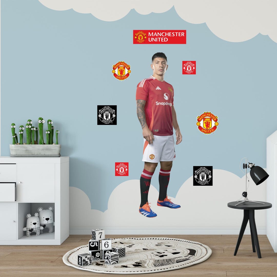 Manchester United FC Wall Sticker - Martinez 24/25 Player + MUFC Decals ...