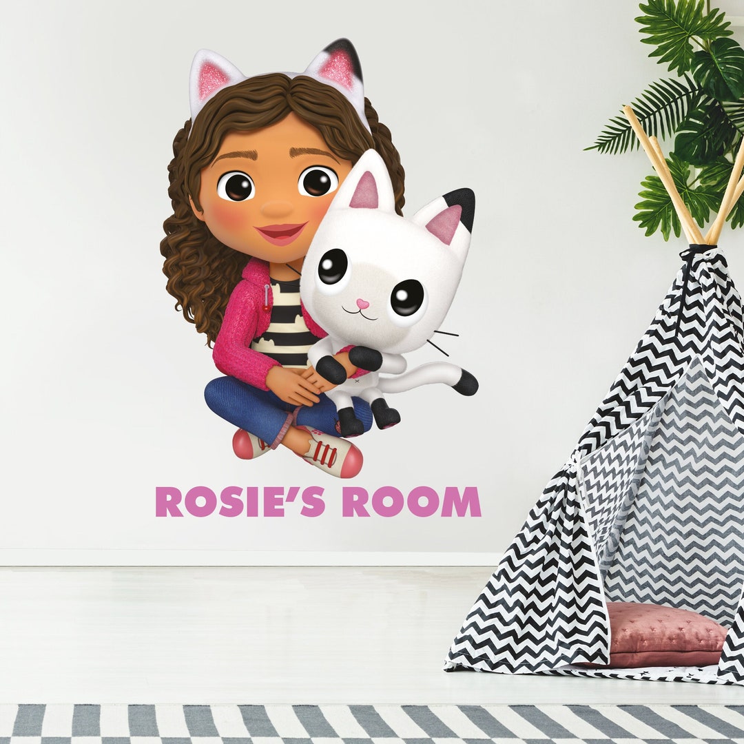 Gabby's Dollhouse Wall Sticker - Gabby and Pandy Sat Down Personalised ...