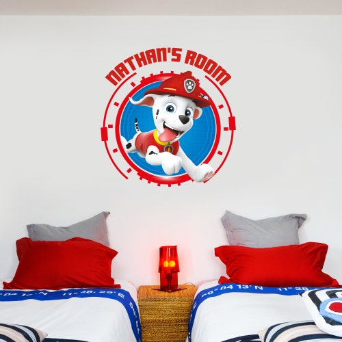 Paw Patrol Wall Sticker Marshall Broken Wall Decal - Etsy