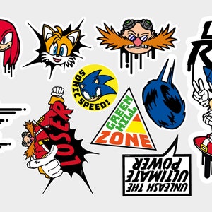 Sonic the Hedgehog Wall Sticker - Sonic Wall Sticker Set - Etsy
