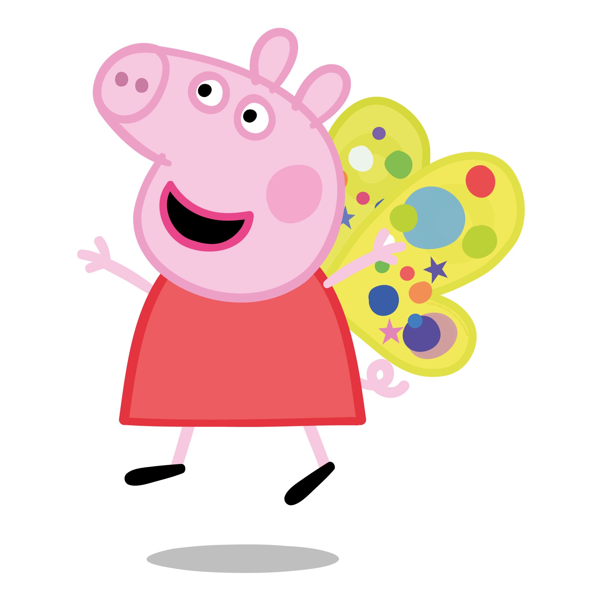 Peppa Pig Wall Sticker - Peppa Butterfly Wings Wall Decal Kids Art - Etsy