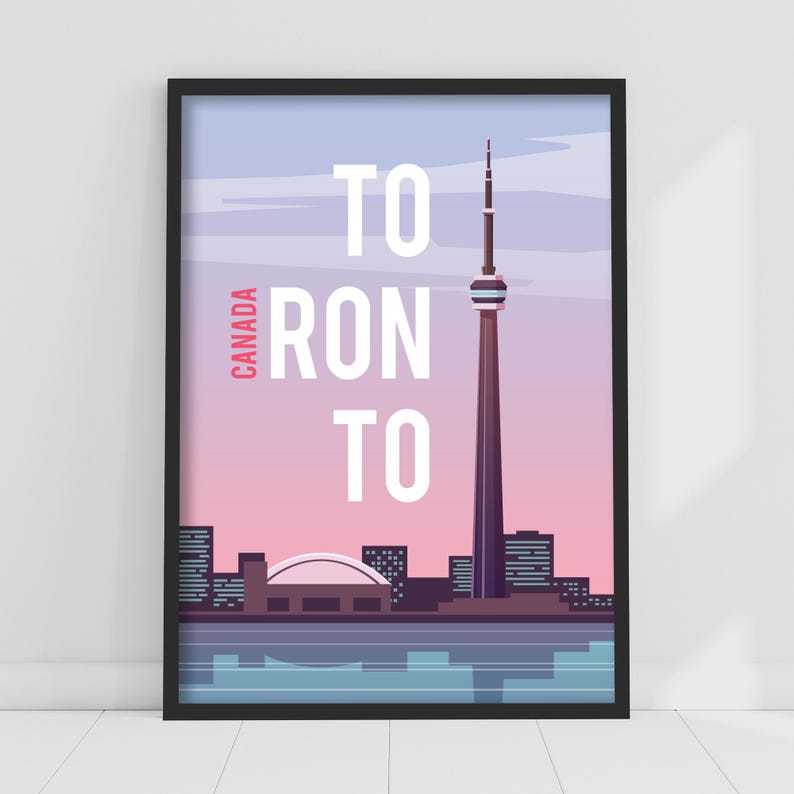 World City Print - Toronto Canada Poster Wall Art - Etsy