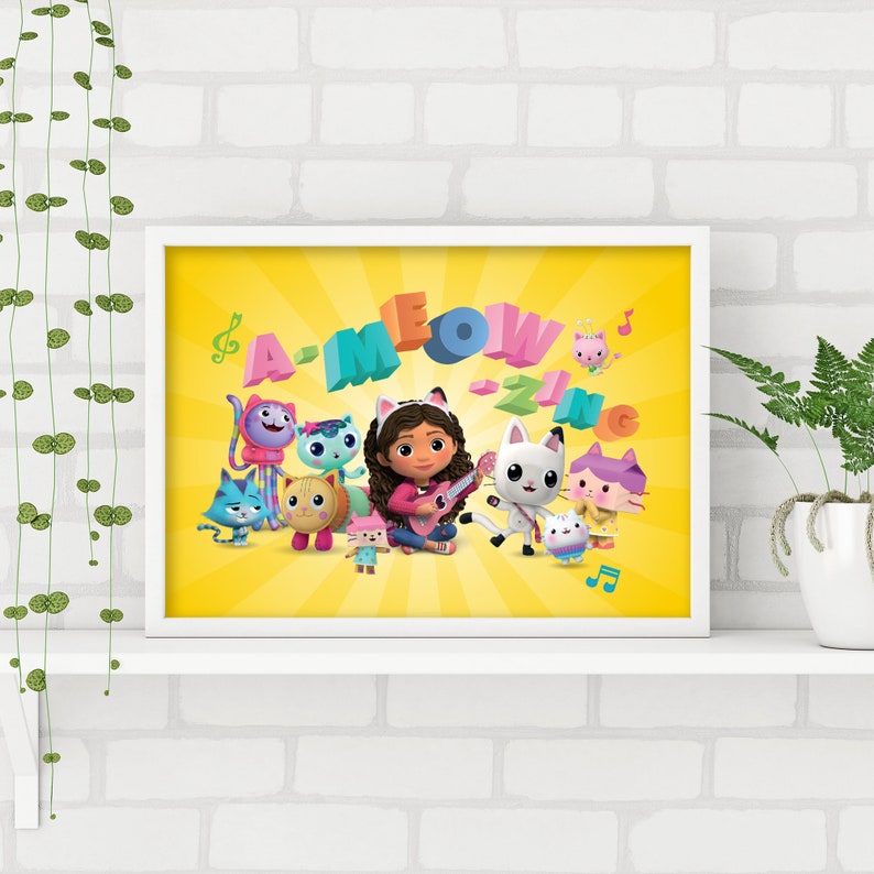 Gabby's Dollhouse Print - A Meow Zing Poster Kids Wall Art - Etsy
