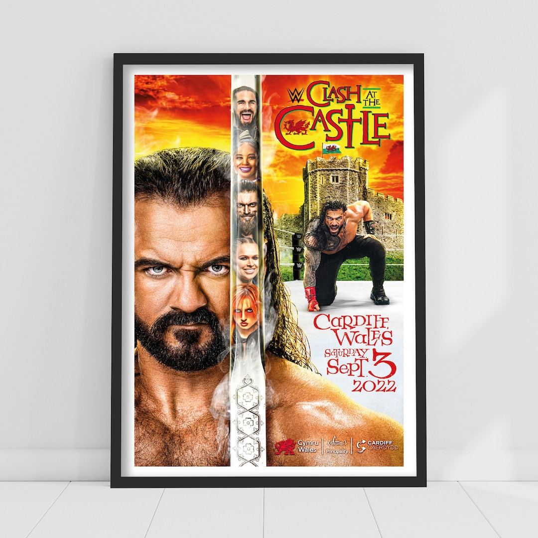 WWE Print - Clash at the Castle Sword Poster Wrestling Wall Art - Etsy