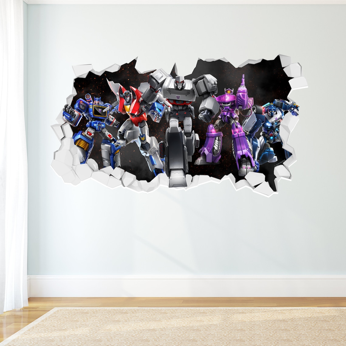 Transformers Decepticons Broken Wall Sticker Decal Art Vinyl Mural Kids ...