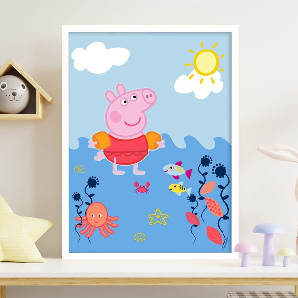 Peppa Pig Poster - Etsy