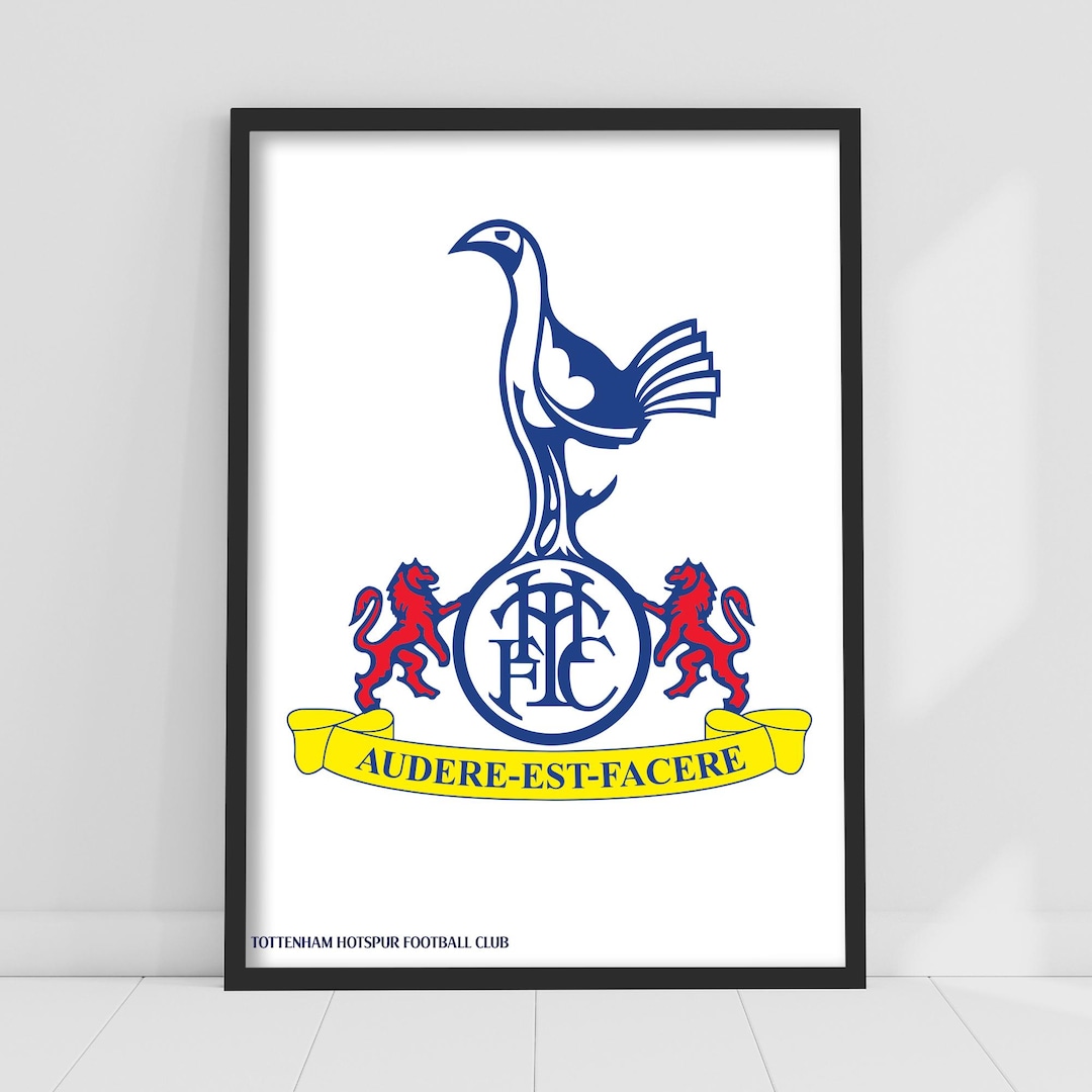 Tottenham Hotspur Print - Cockerel Crest Poster Wall Art - Etsy