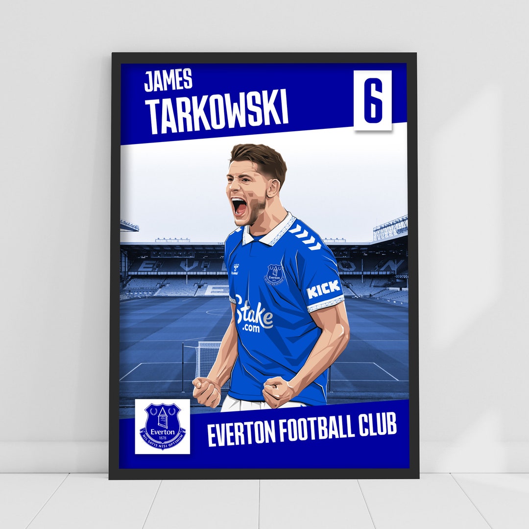 Everton FC Poster - Tarkowski Print Design 23/24 Wall Art - Etsy