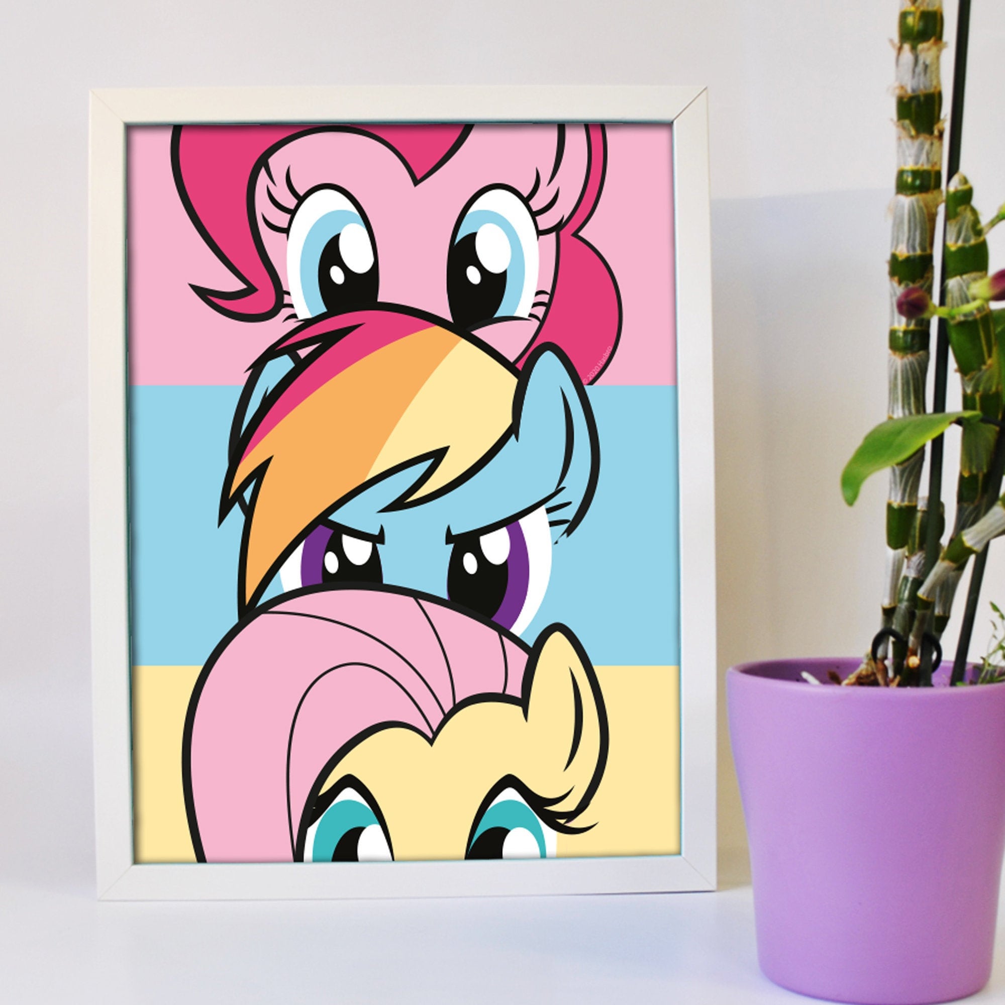 My Little Pony Print 3 Characters Eyes Print Kids Wall Art - Etsy