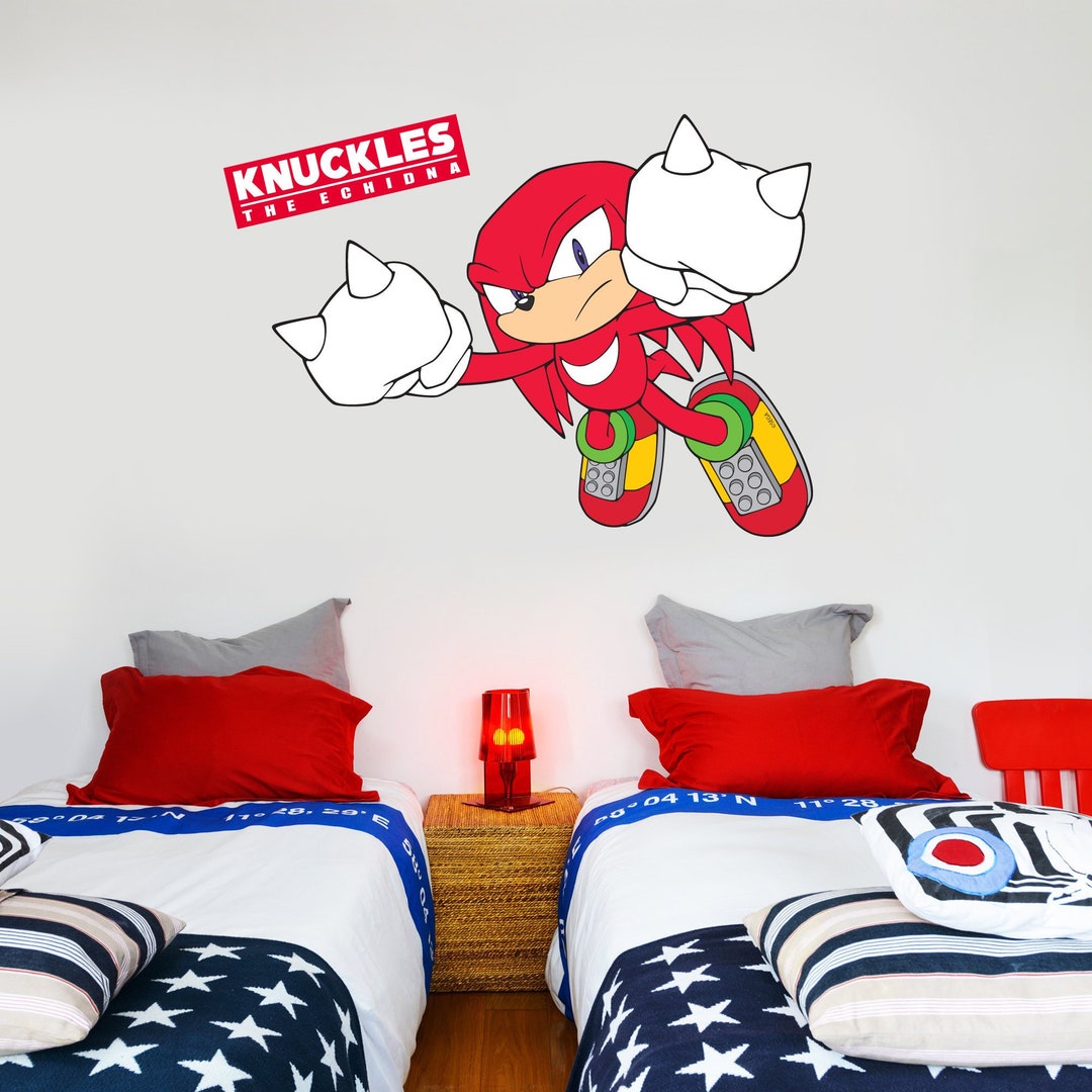 Sonic the Hedgehog Wall Sticker - Knuckles - Etsy