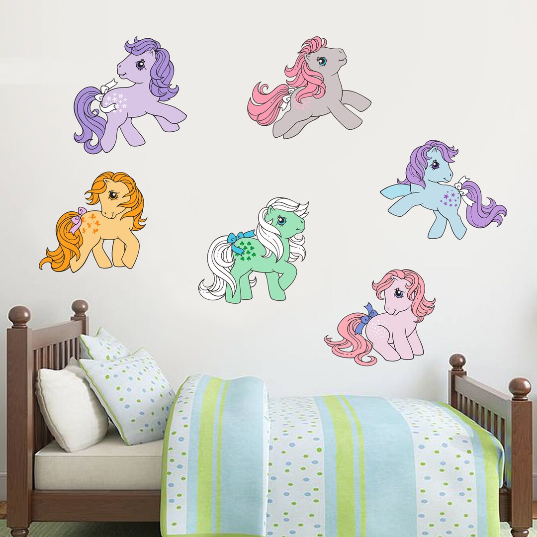 My Little Pony Retro Pony Wall Sticker Set Decal Art Vinyl Mural Kids ...
