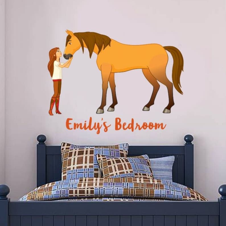 Spirit Riding Free - Lucky & Spirit Personalised Wall Sticker - Etsy