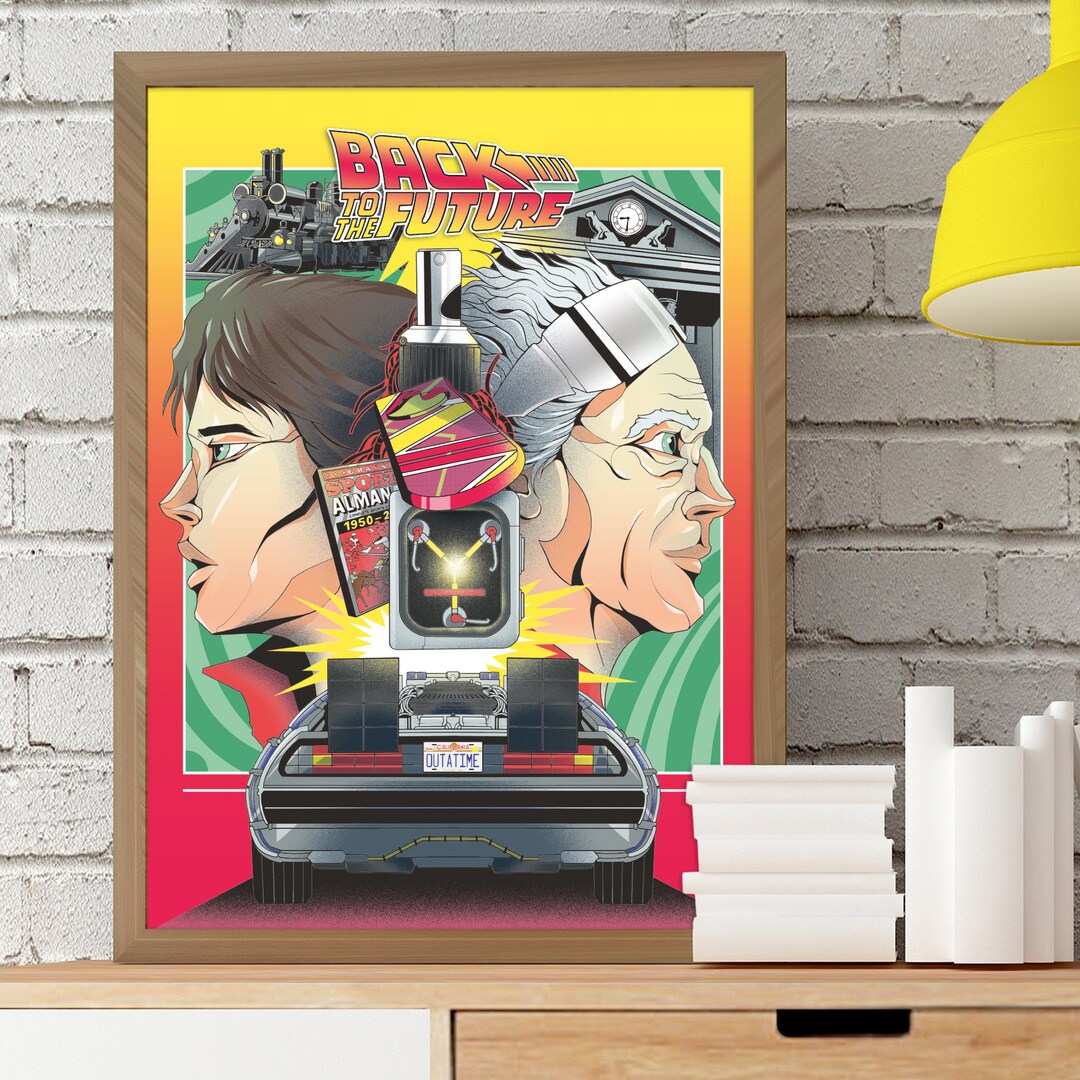 Back to the Future Print - Retro Cartoon Graphic Poster Art - Etsy